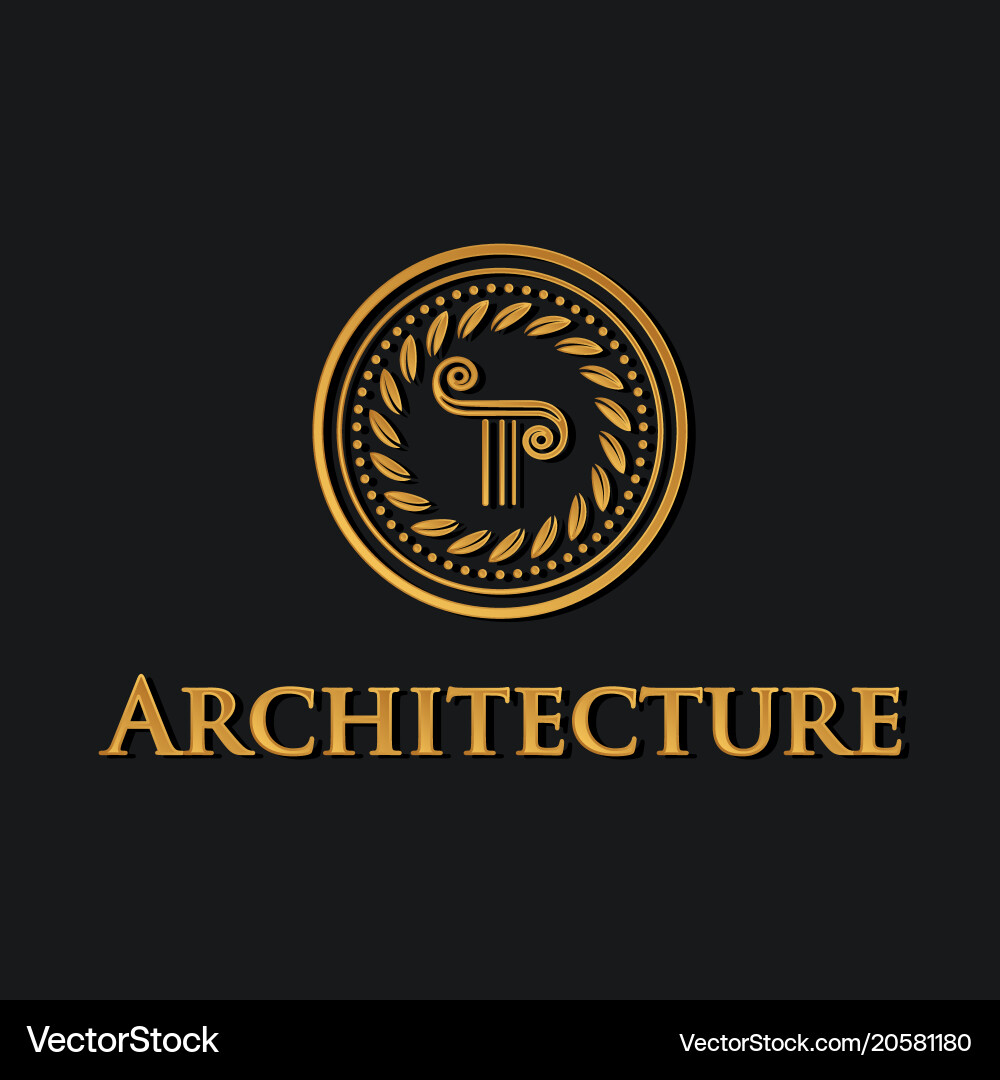 Pillar symbol of architecture Royalty Free Vector Image