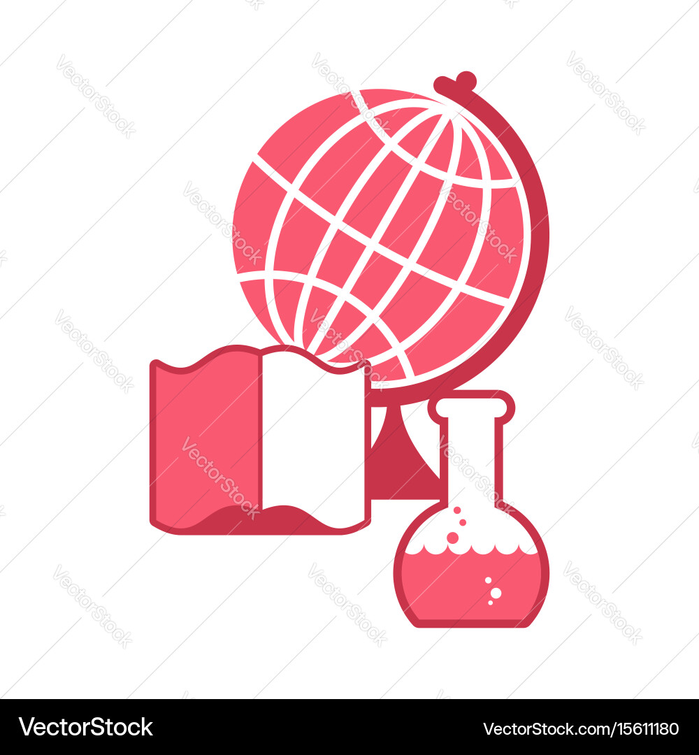 Science logo emblem for scientific laboratory Vector Image