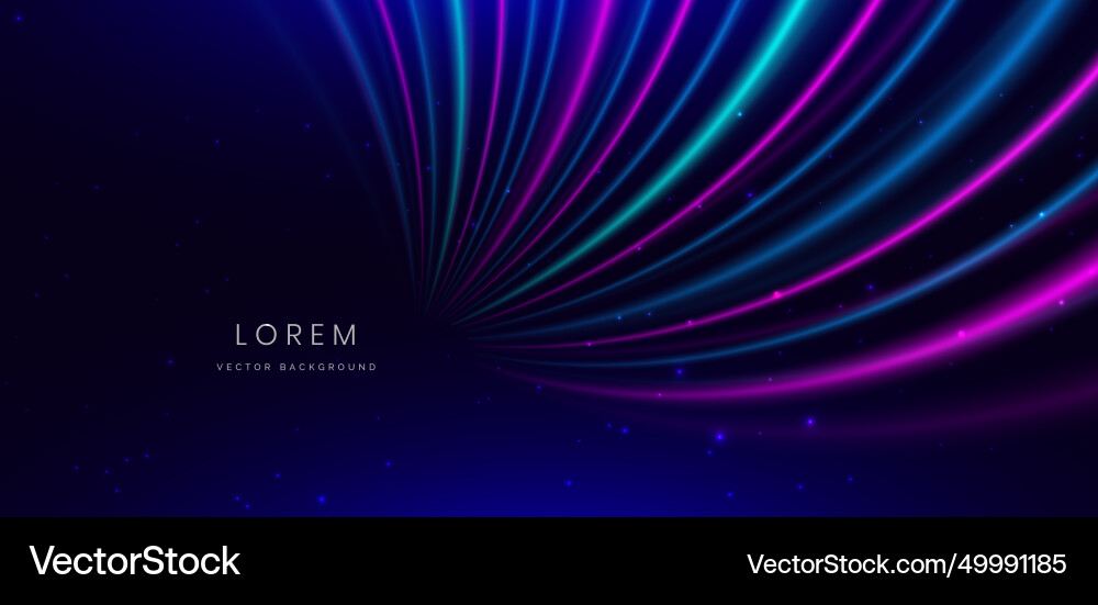Abstract technology futuristic neon curved Vector Image