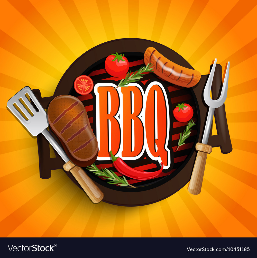 Bbq grill elements Royalty Free Vector Image - VectorStock