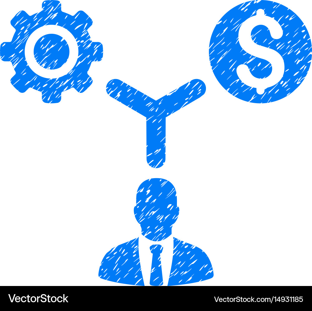 Business scheme grunge icon Royalty Free Vector Image