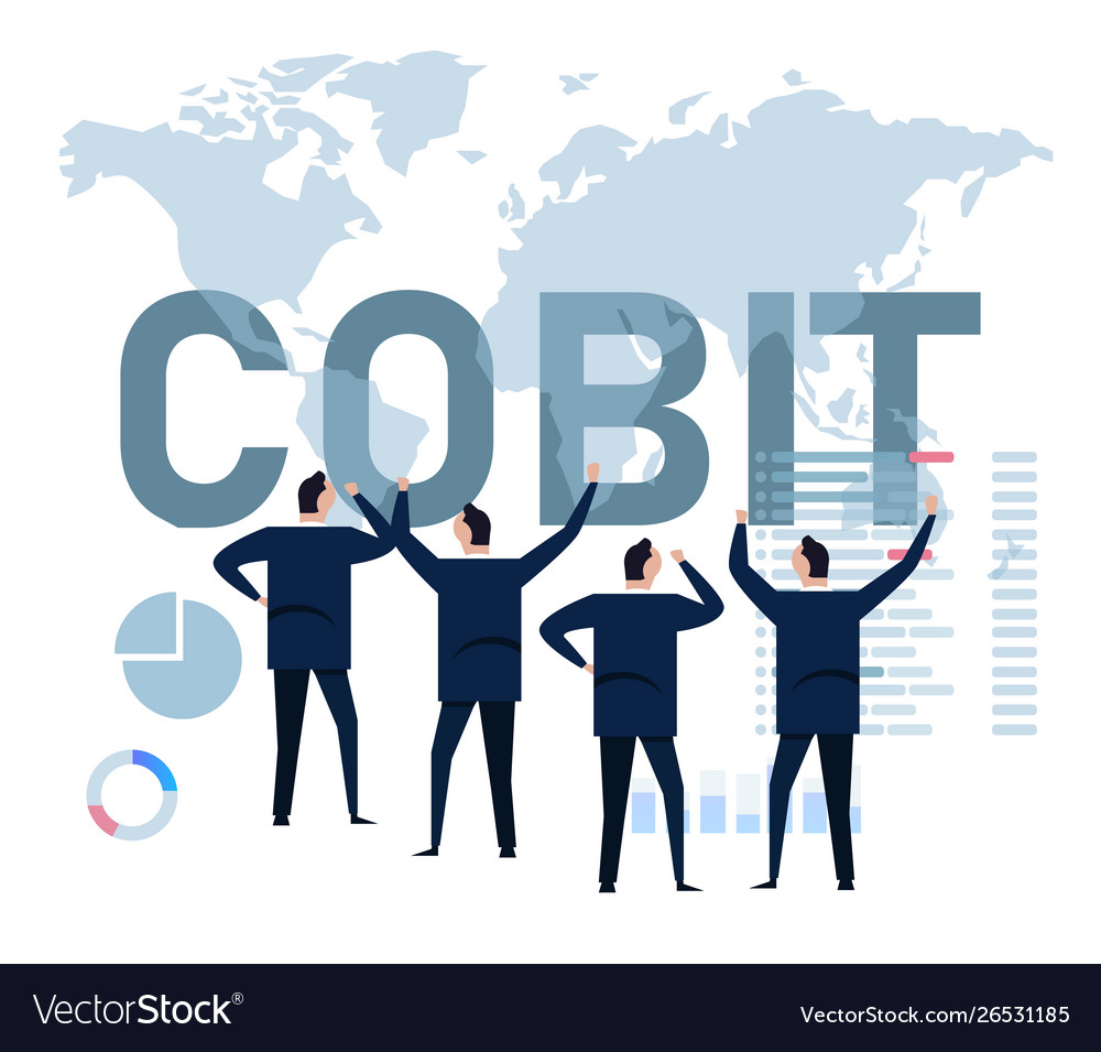 Cobit control objectives for information Vector Image
