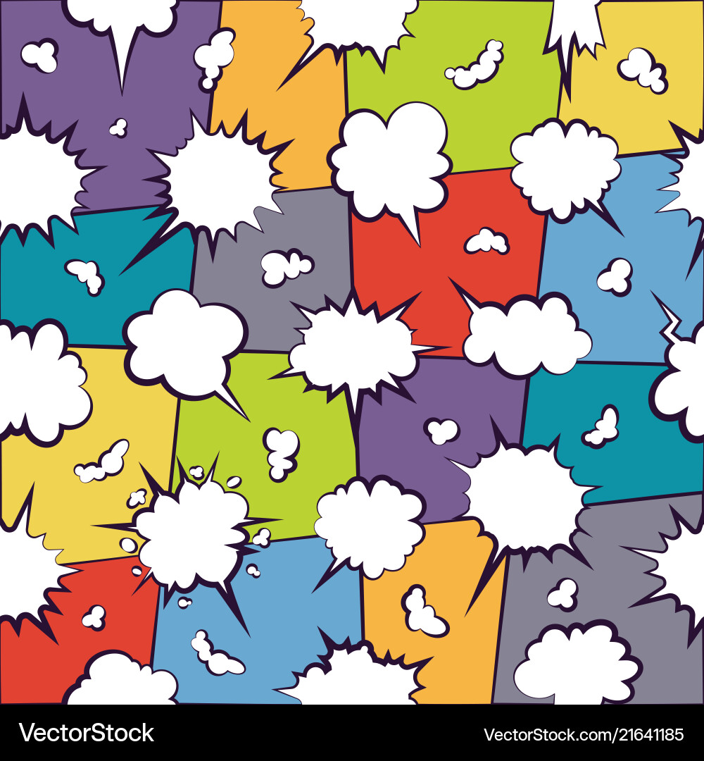 Comics chatting empty cloud pattern Royalty Free Vector