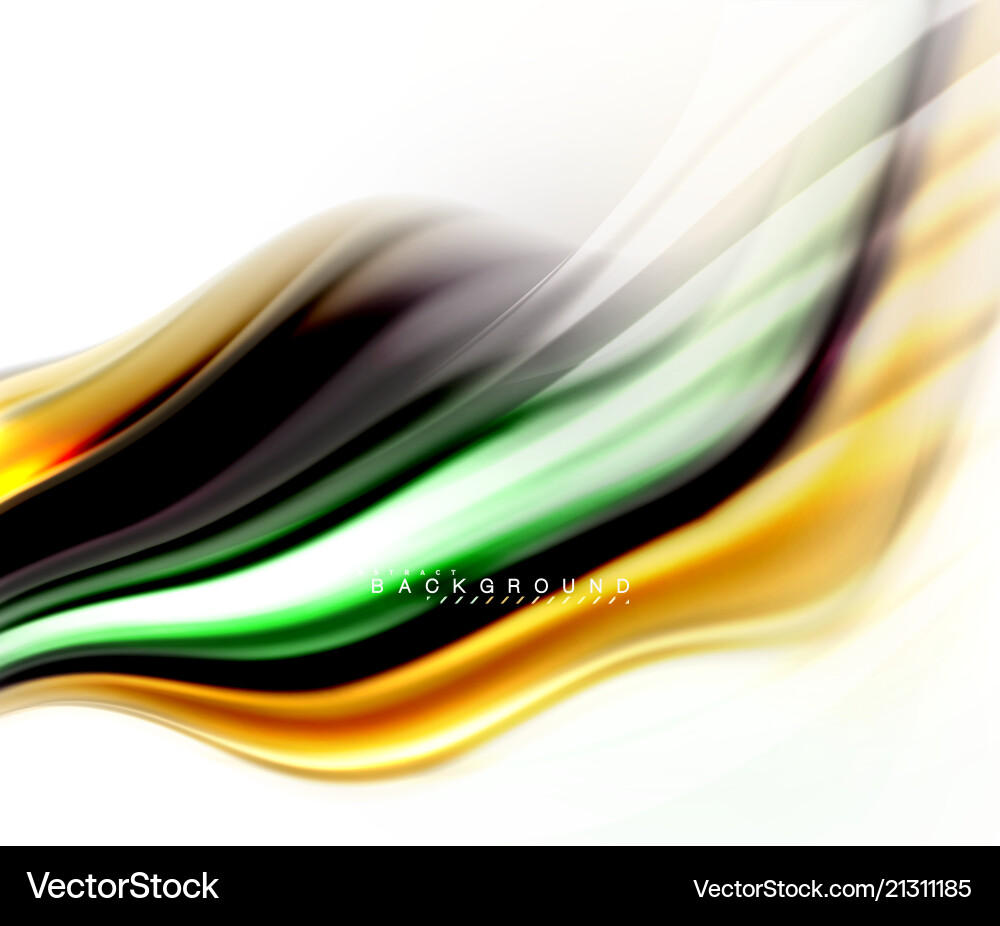Fluid liquid mixing colors concept on light grey Vector Image