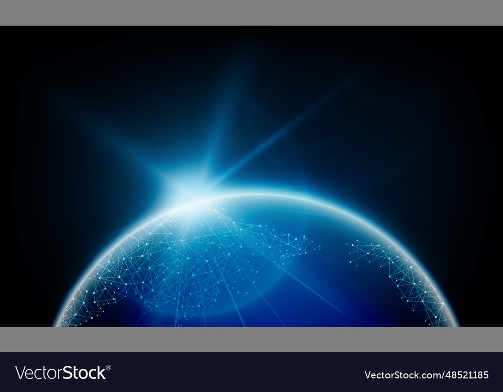 Global network connection world map point Vector Image