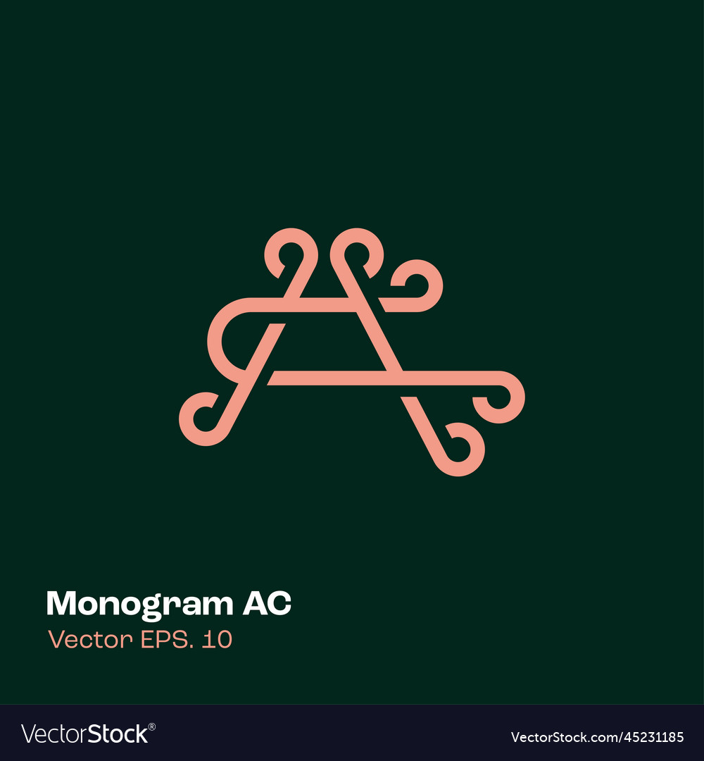 Monogram ac logo Royalty Free Vector Image - VectorStock