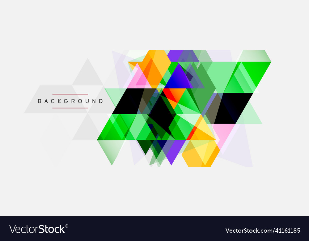 Mosaic triangles geometric background techno Vector Image