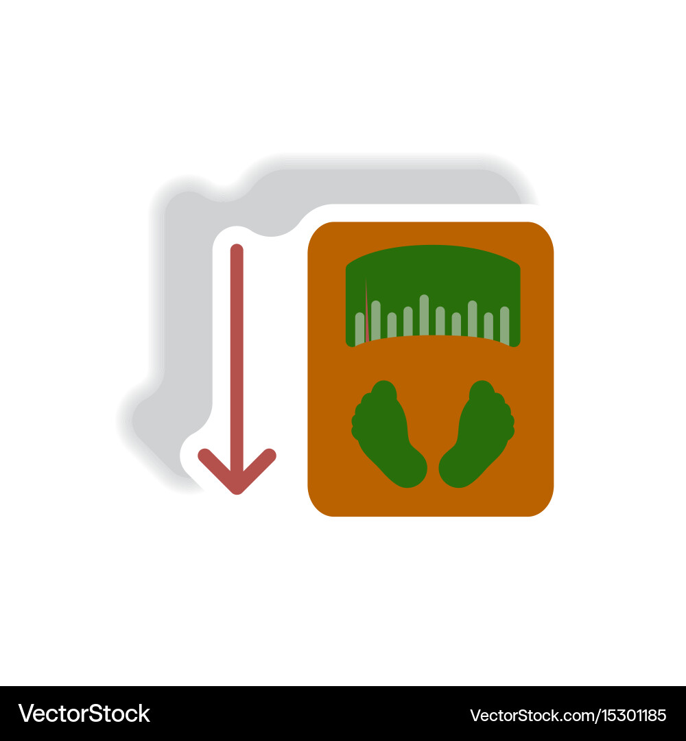 Paper sticker various symptoms Royalty Free Vector Image