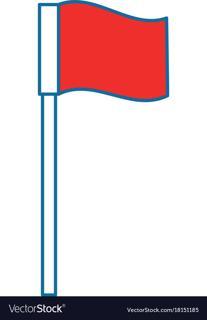 Pointer location flag isolated icon Royalty Free Vector