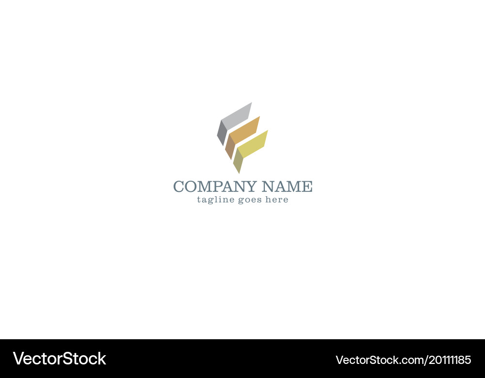 Shape abstract business company logo Royalty Free Vector