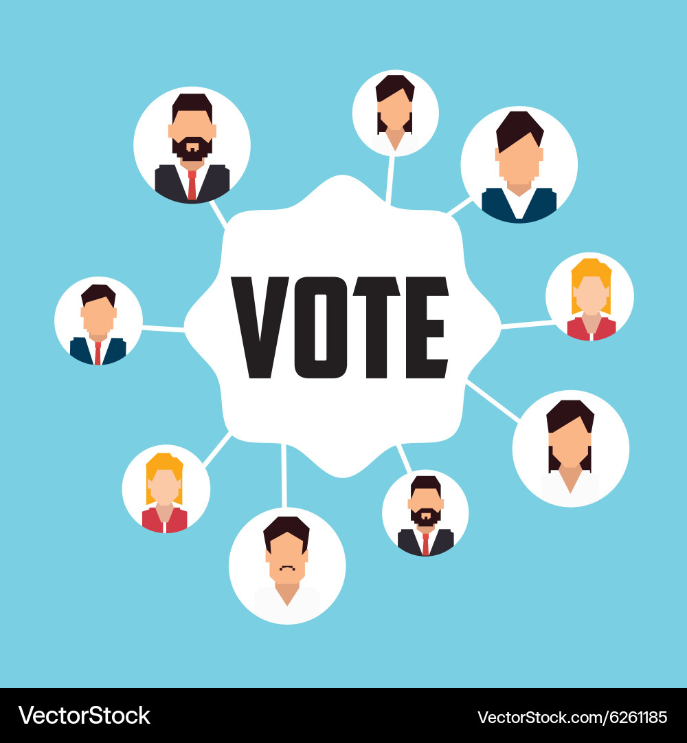 Vote and politician campaign Royalty Free Vector Image