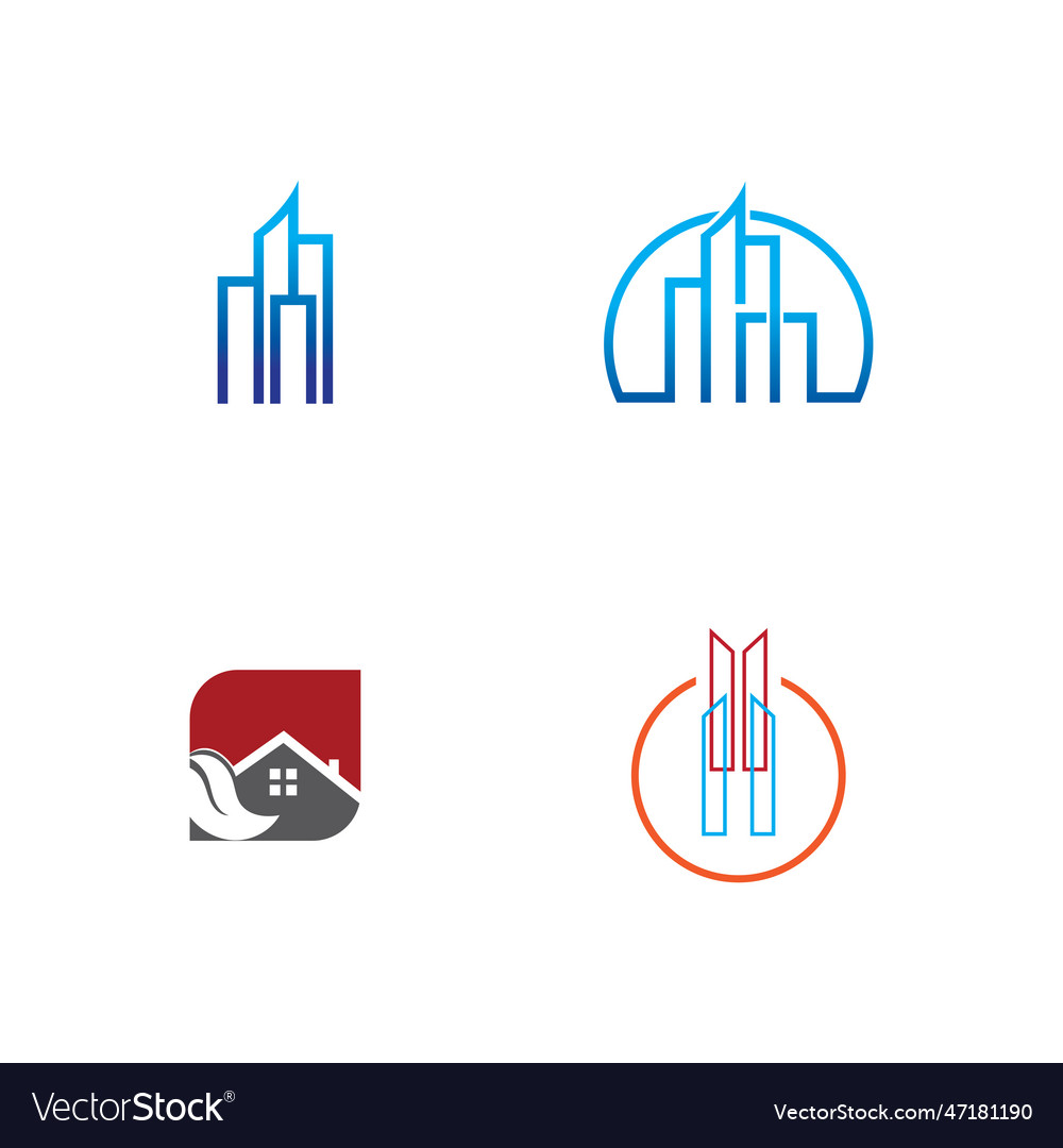 Creative modern abstract real estate logo design Vector Image