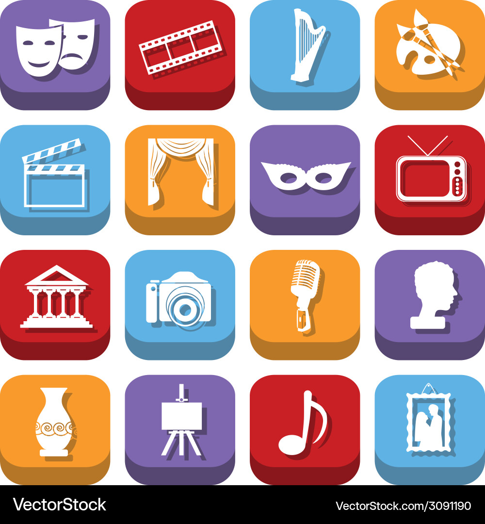 Culture icons Royalty Free Vector Image - VectorStock