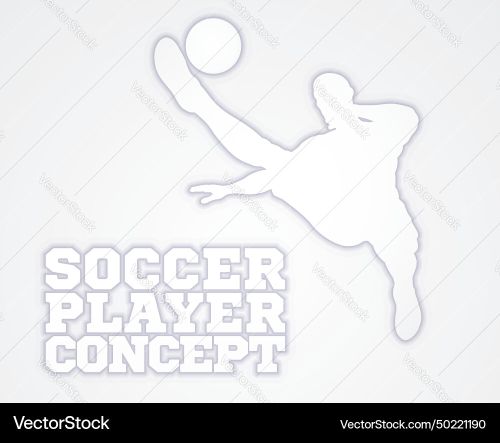 Football player concept Royalty Free Vector Image