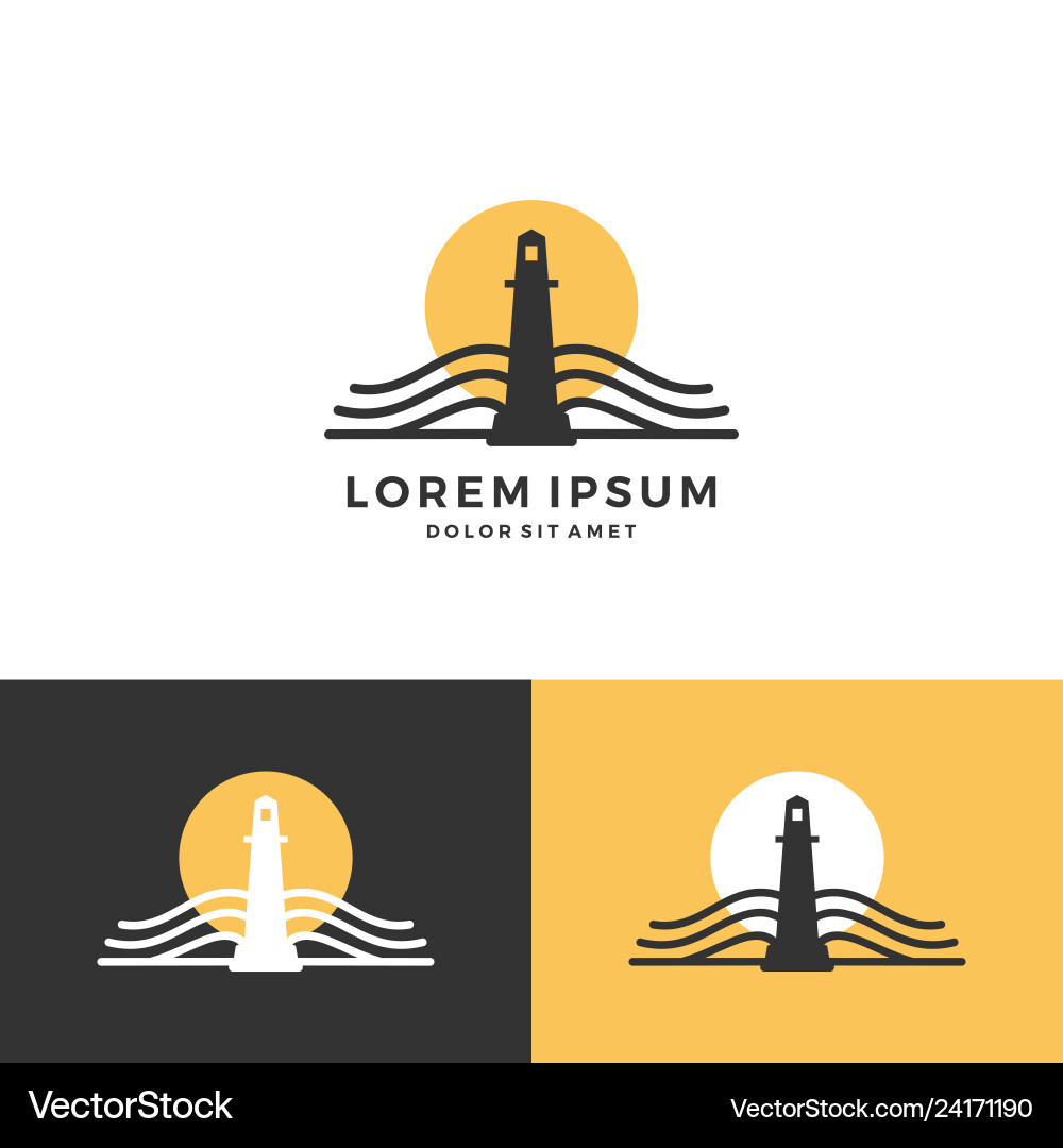 Lighthouse book logo icon download Royalty Free Vector Image