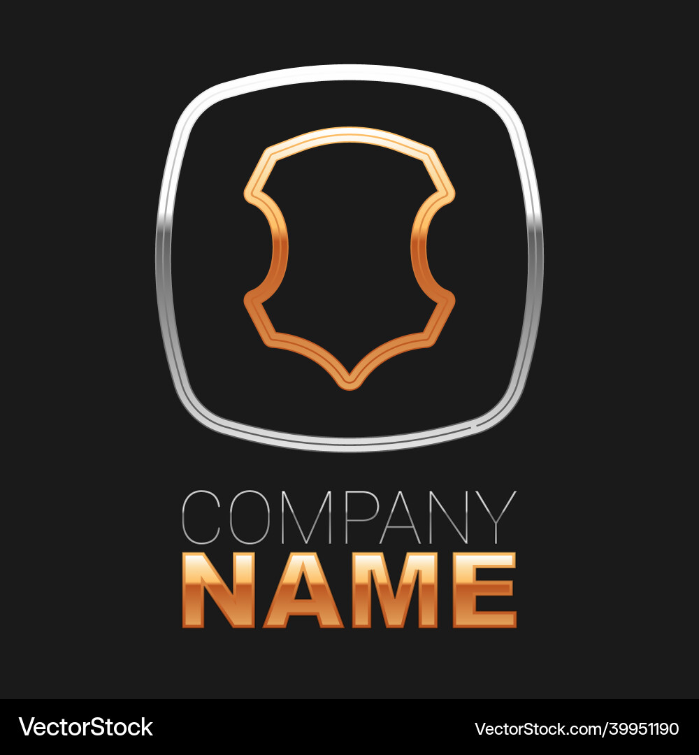 Line leather icon isolated on black background Vector Image