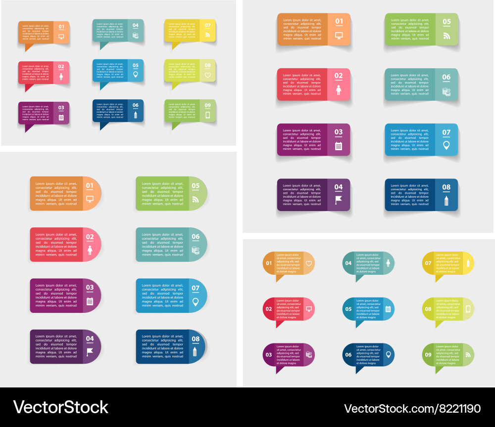 Paper flag stickers and labels Royalty Free Vector Image