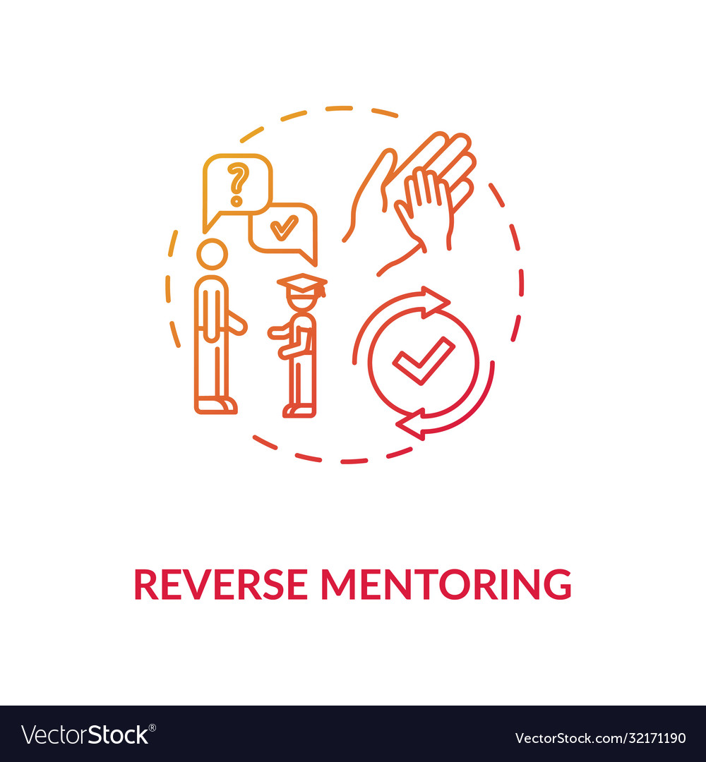 Reverse mentoring concept icon Royalty Free Vector Image Reverse mentoring concept icon Royalty Free Vector Image