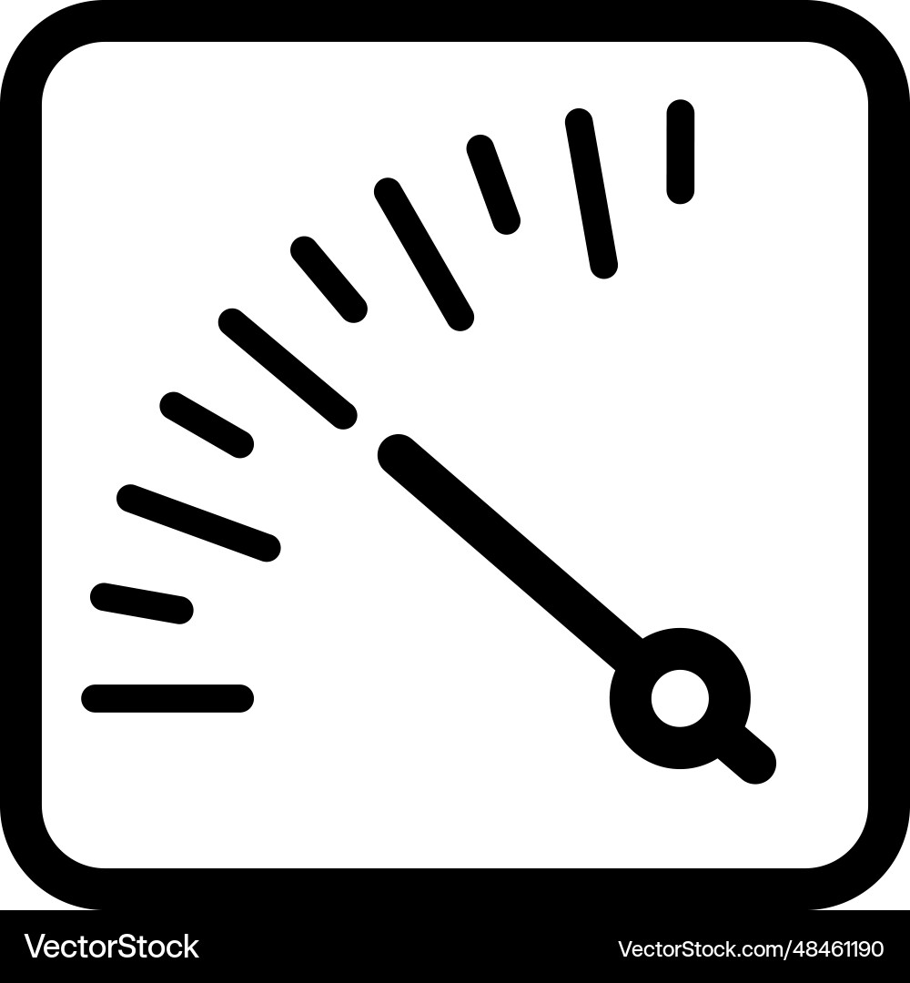 Squared meter icon black line gauge symbol Vector Image
