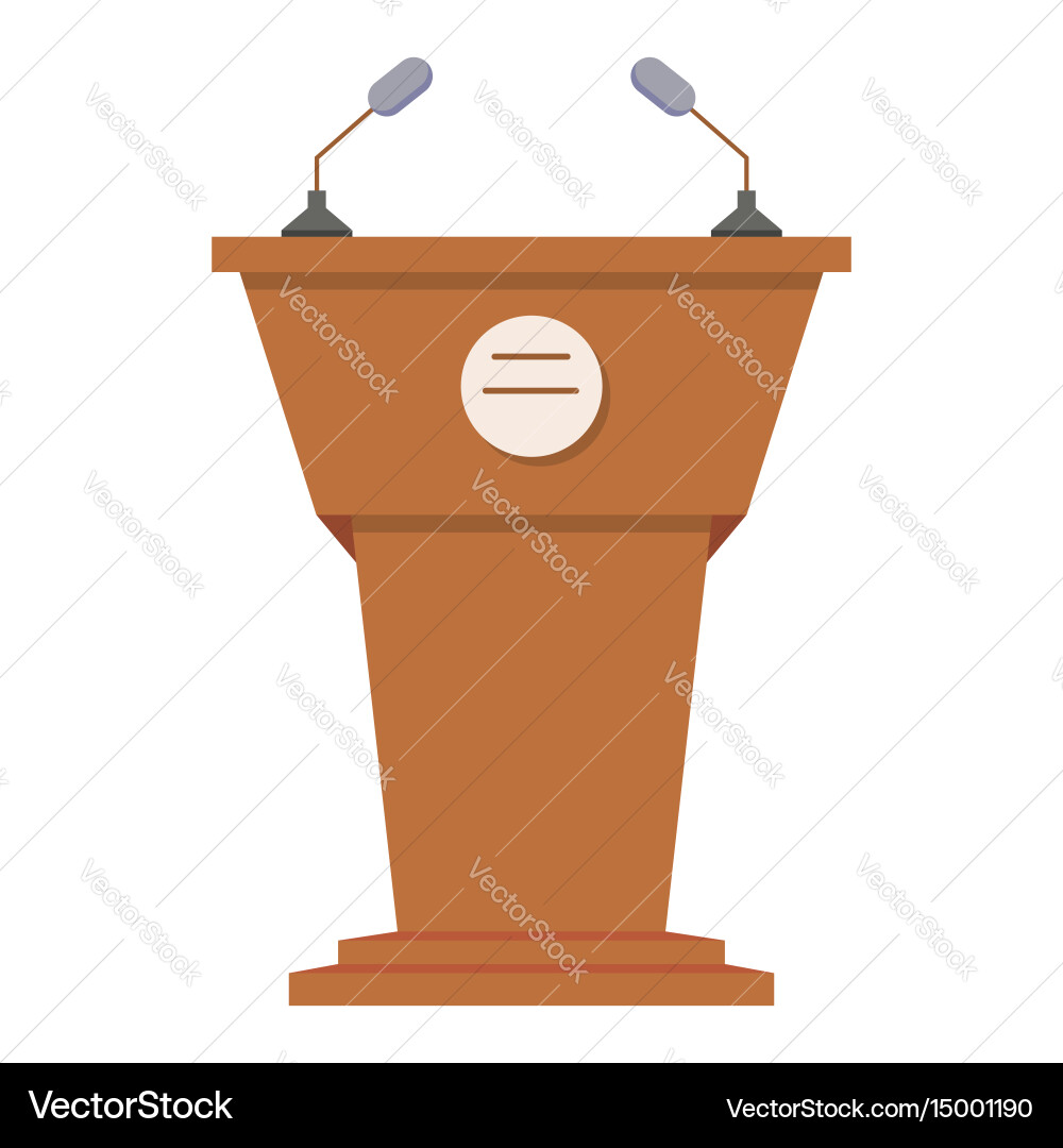 Tribune or rostrum flat icon Royalty Free Vector Image