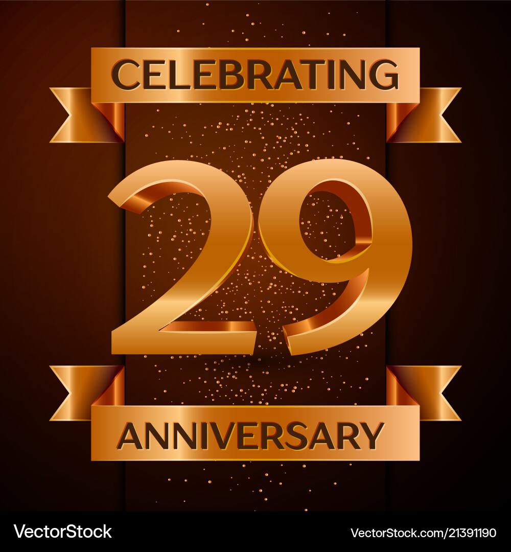 Twenty nine years anniversary celebration design Vector Image
