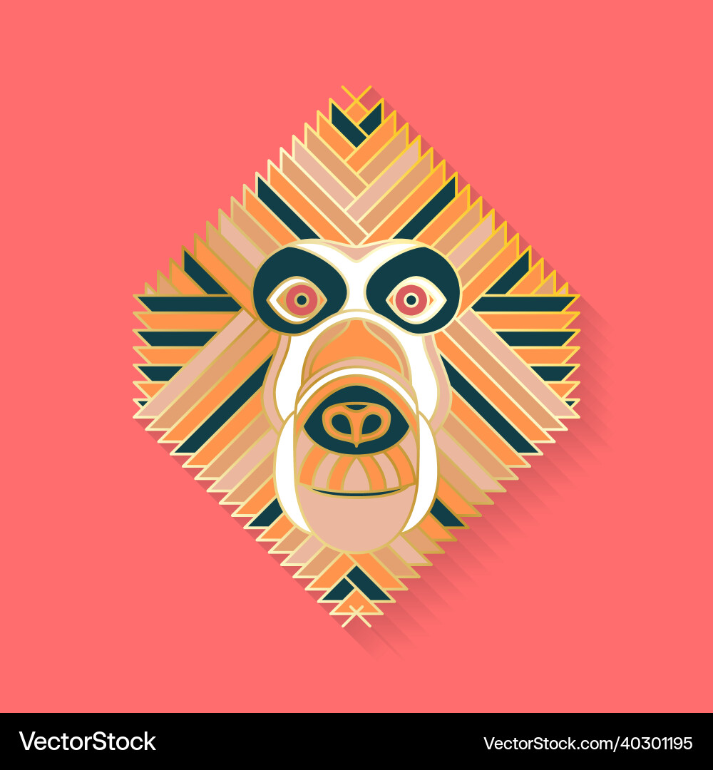 Abstract graphic animal logo Royalty Free Vector Image