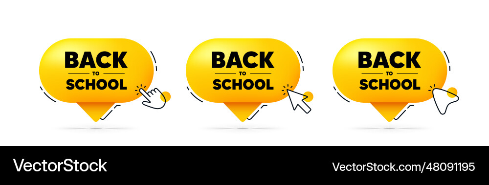 Back to school tag education offer click here Vector Image