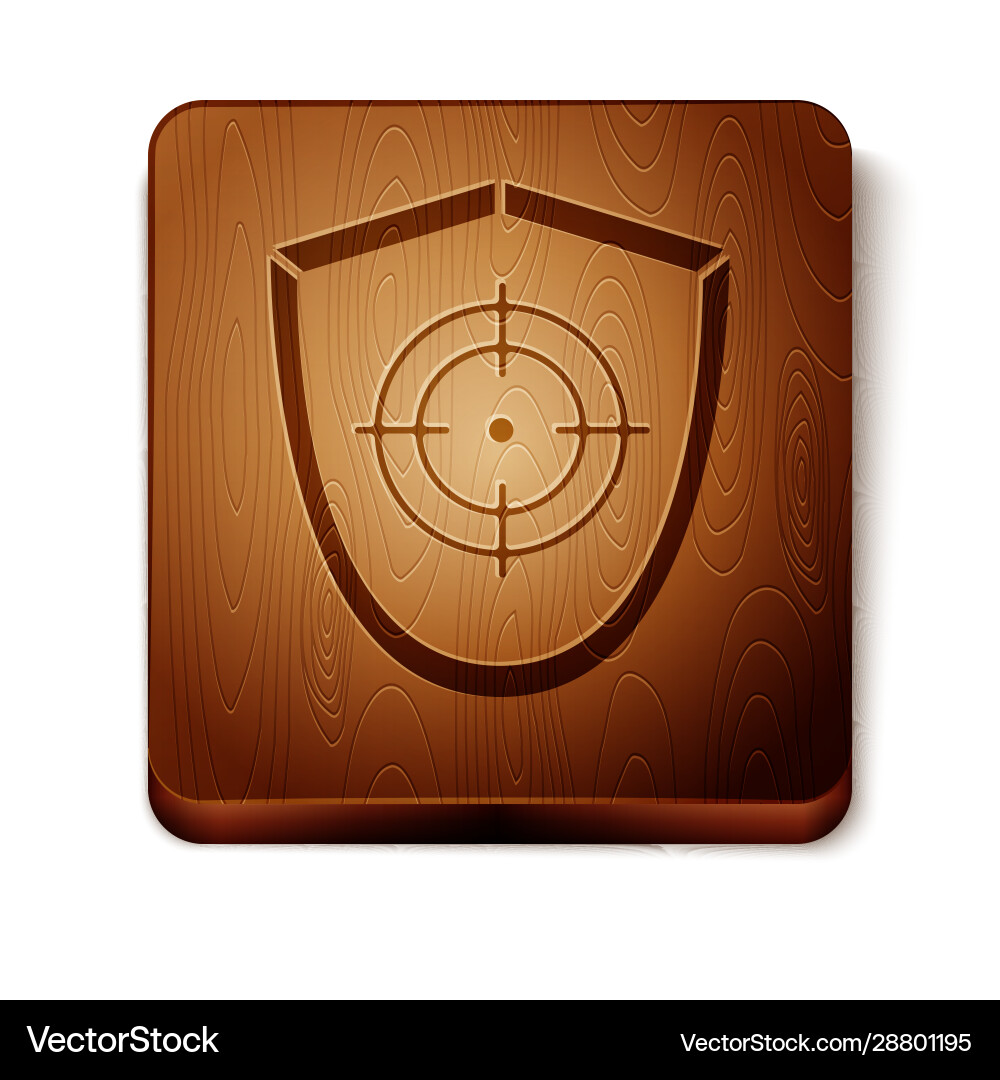 Brown target sport icon isolated on white Vector Image