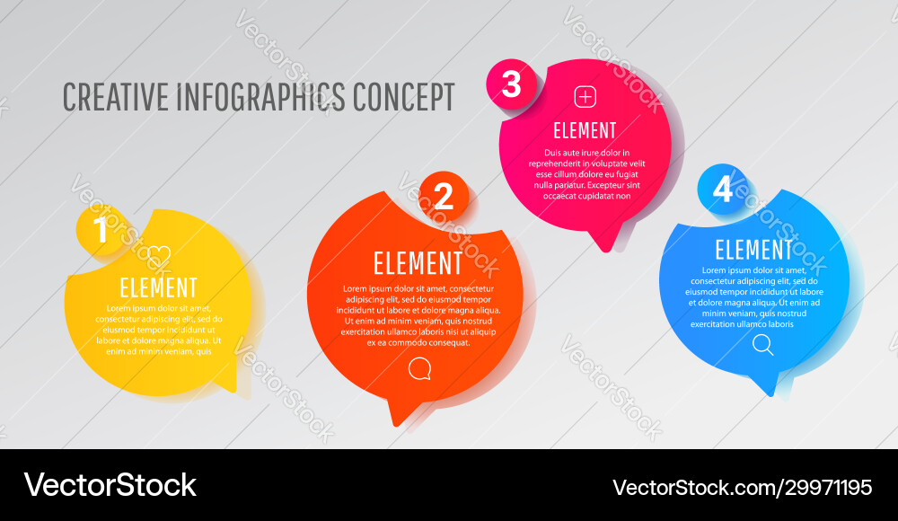 Colorful business elements infographics Royalty Free Vector