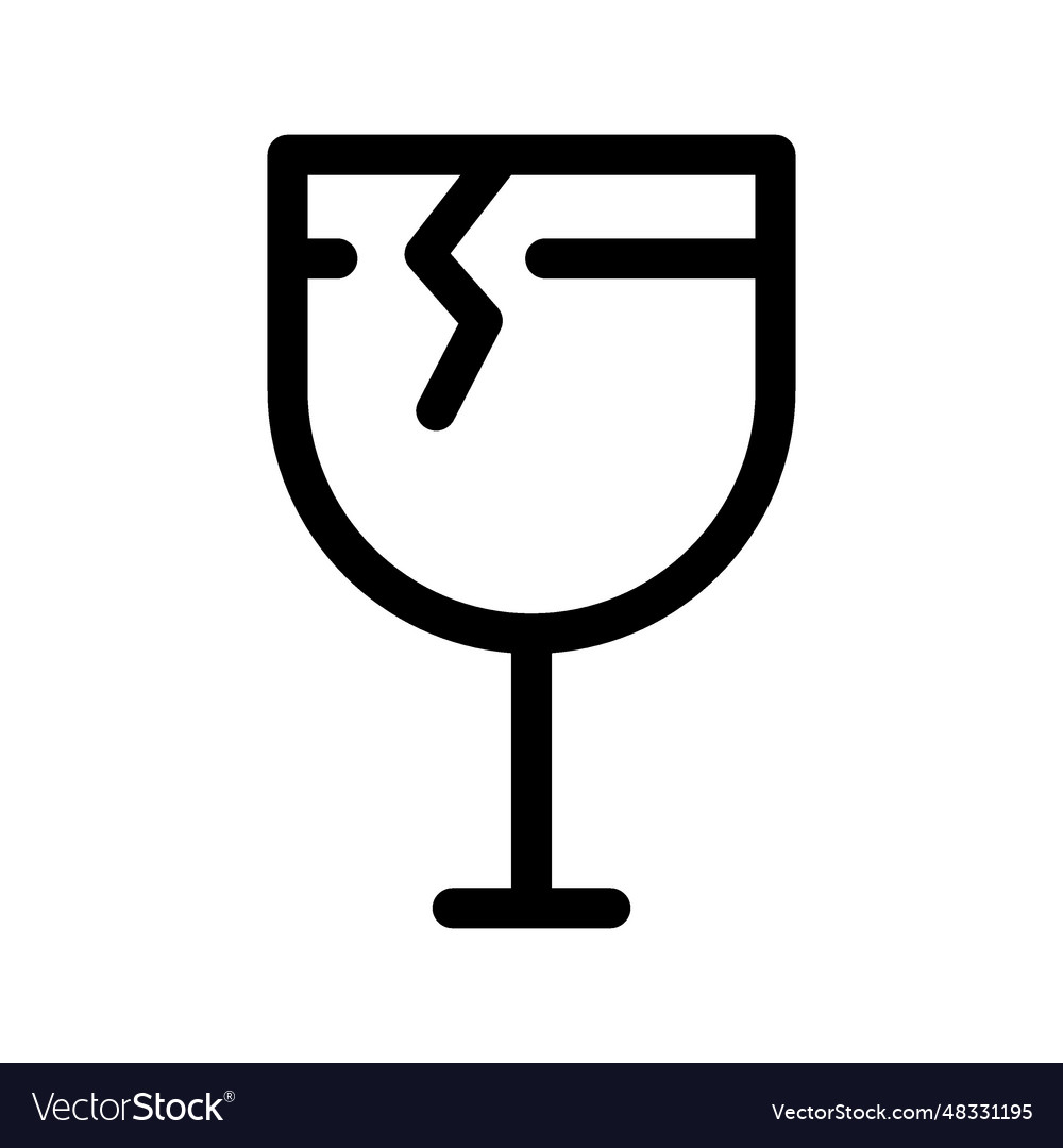 Fragile icon Royalty Free Vector Image - VectorStock