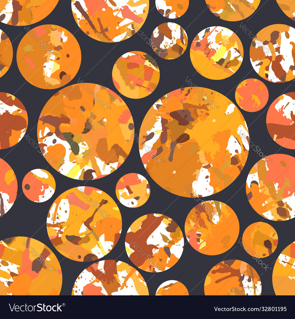 Funky abstract color paints seamless pattern Vector Image