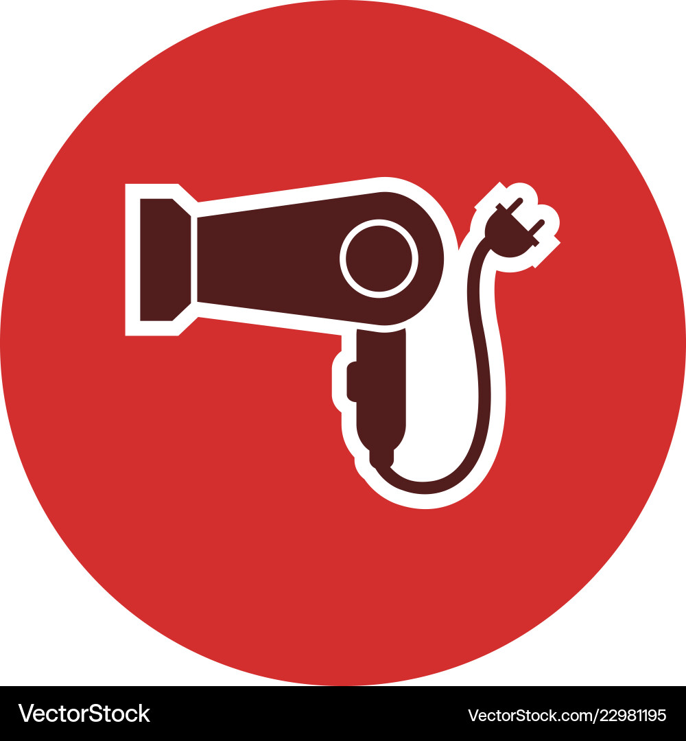 Hair dryer icon Royalty Free Vector Image - VectorStock