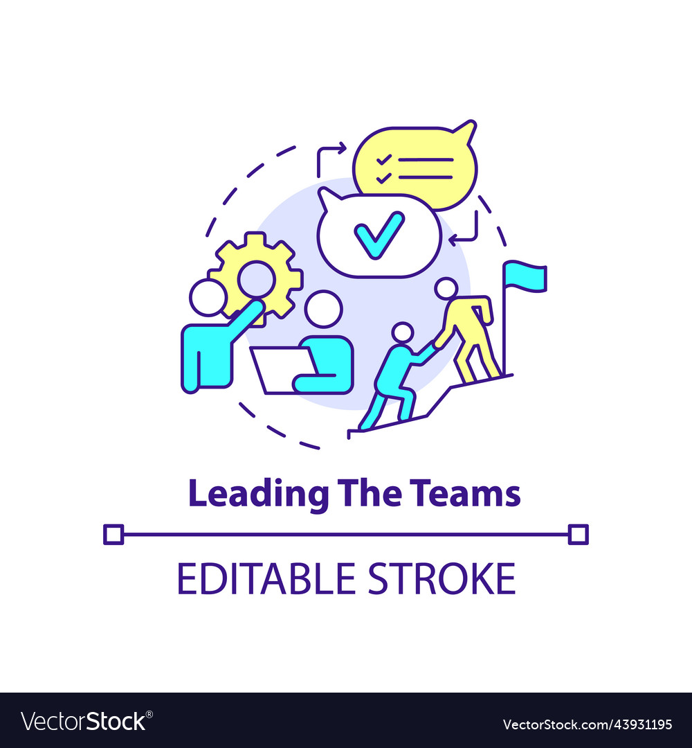 Leading teams concept icon Royalty Free Vector Image Leading teams concept icon Royalty Free Vector Image