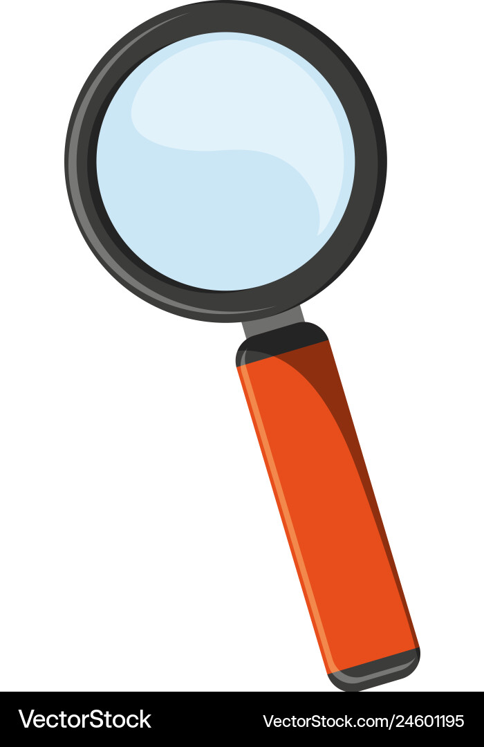 Magnifying glass symbol isolated Royalty Free Vector Image