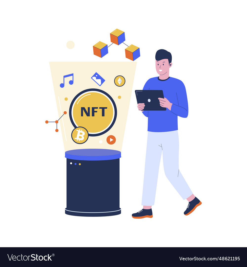 Nft concept Royalty Free Vector Image - VectorStock