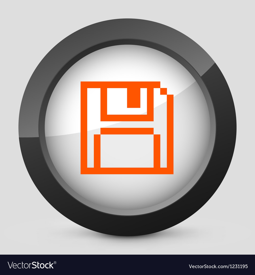 Orange and gray elegant glossy icon Royalty Free Vector