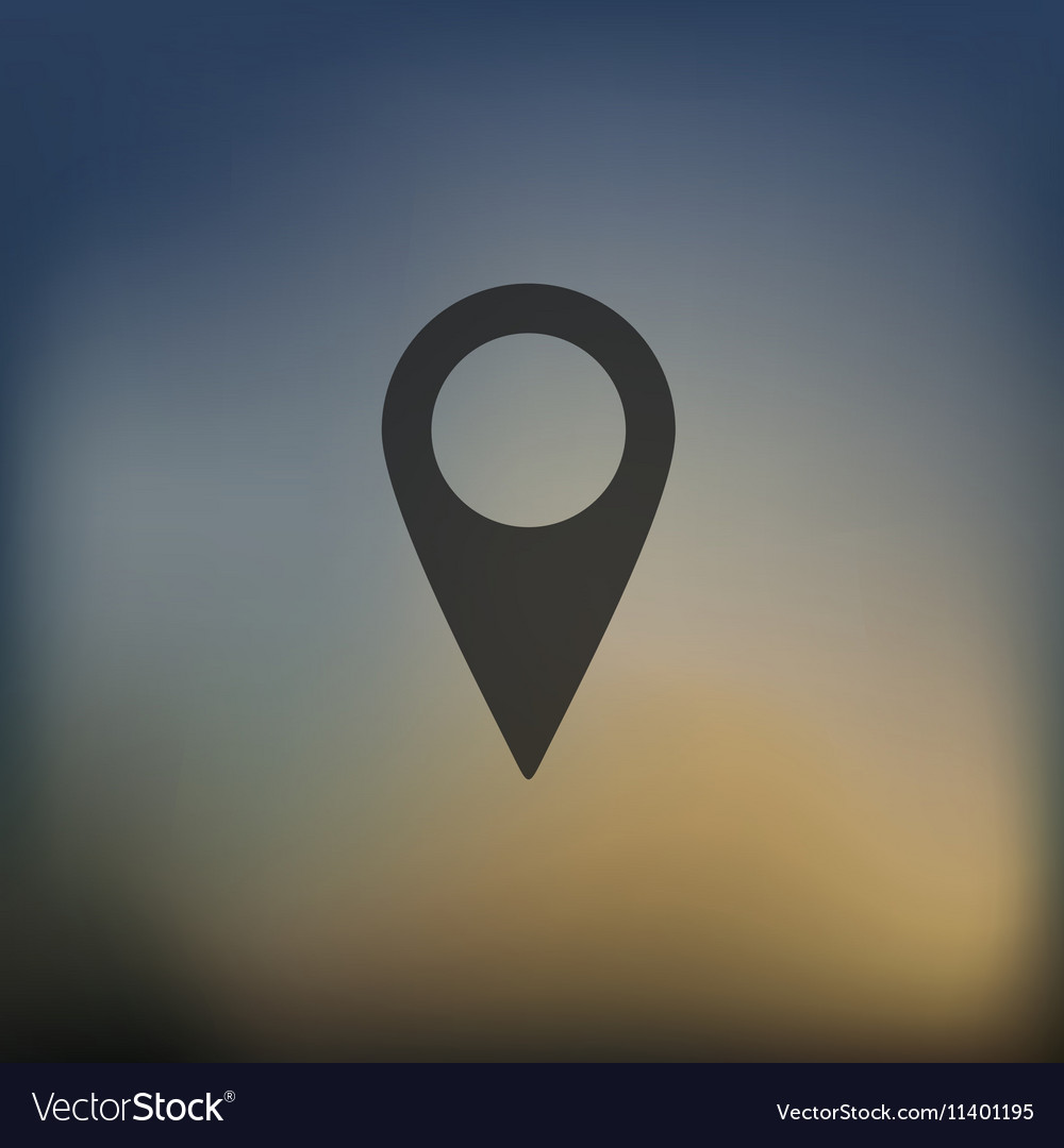 Pointer icon on blurred background Royalty Free Vector Image