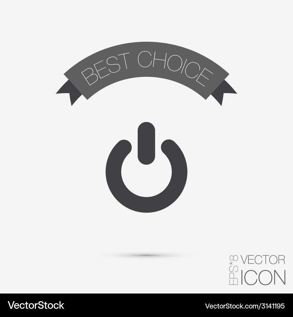 Power sign character on and off Royalty Free Vector Image