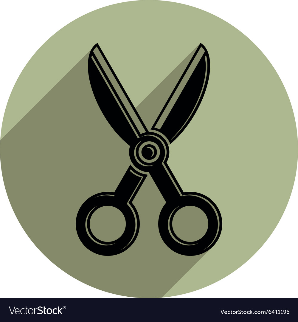 Simple scissors tailor work tool sharp instrument Vector Image
