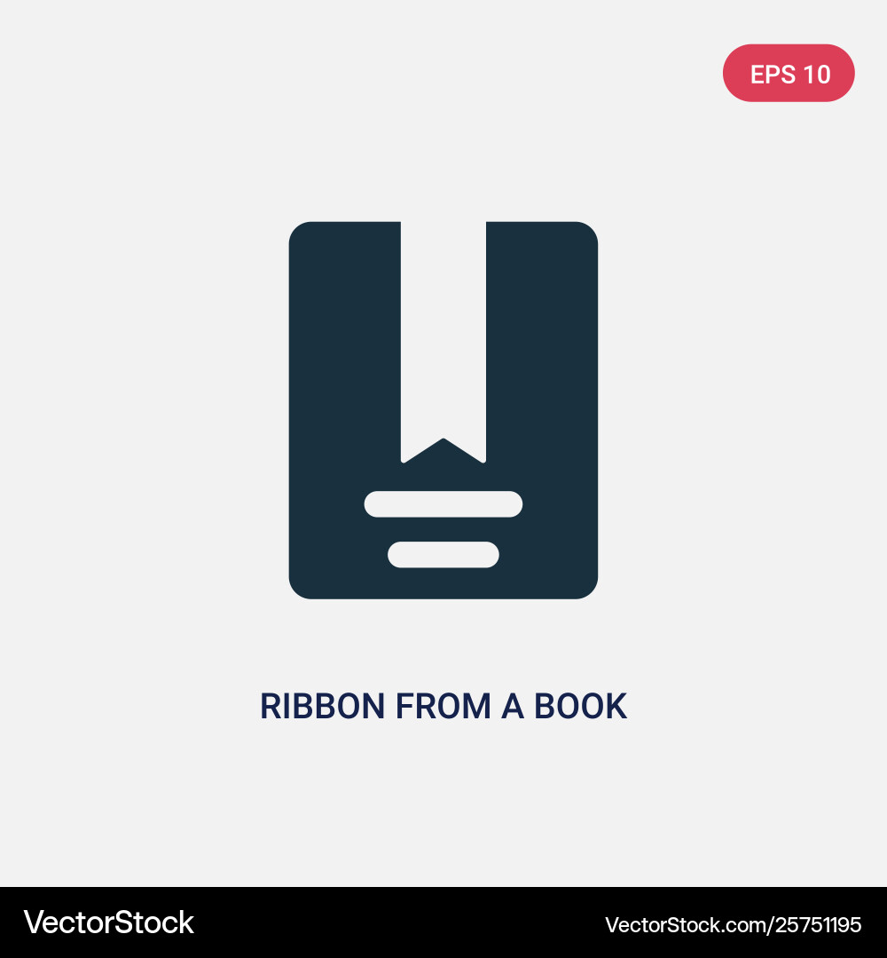 Two color ribbon from a book icon from user Vector Image