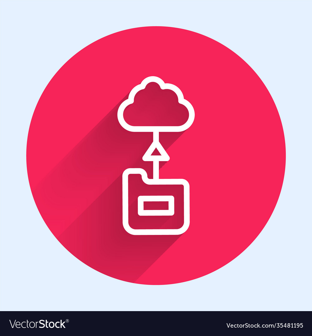 White line cloud technology data transfer Vector Image