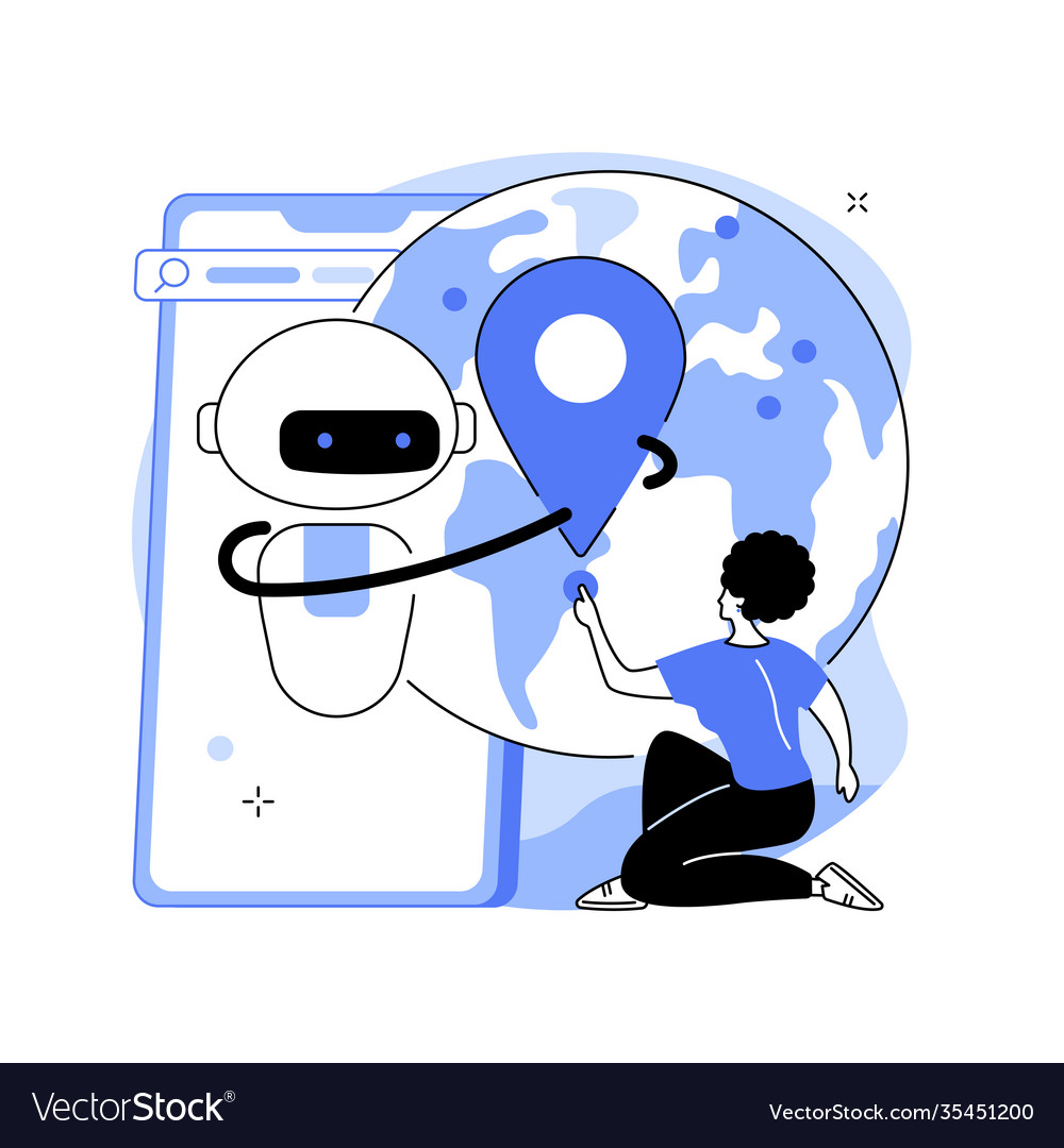 Ai in travel and transportation abstract concept Vector Image Ai in travel and transportation abstract concept Vector Image