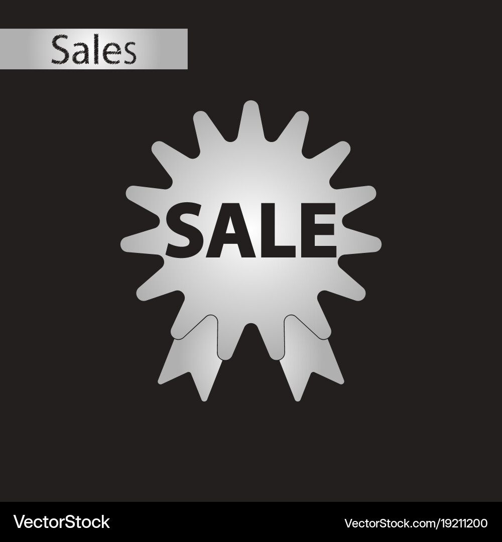 Black and white style icon sale Royalty Free Vector Image