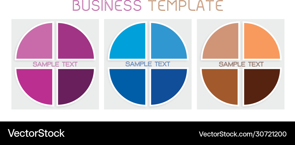 Business concepts set infographic templates Vector Image