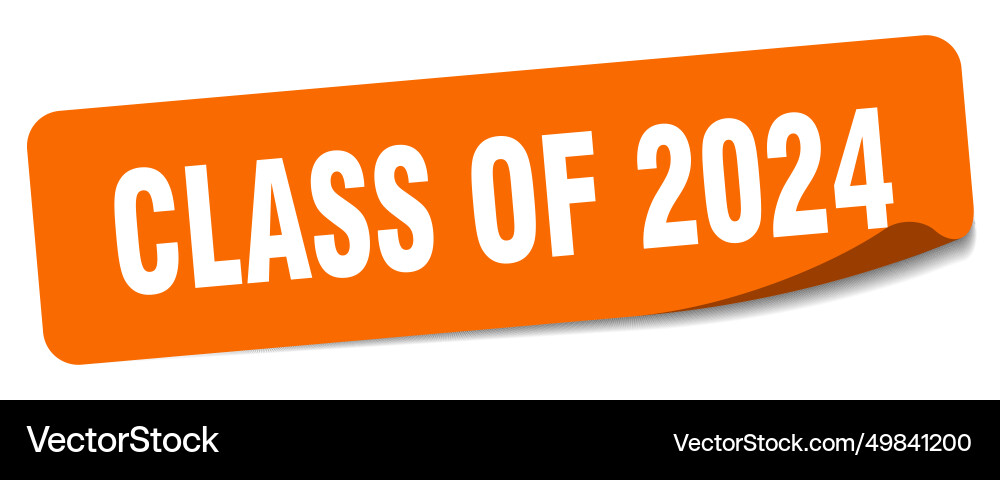 Class of 2024 sticker label Royalty Free Vector Image