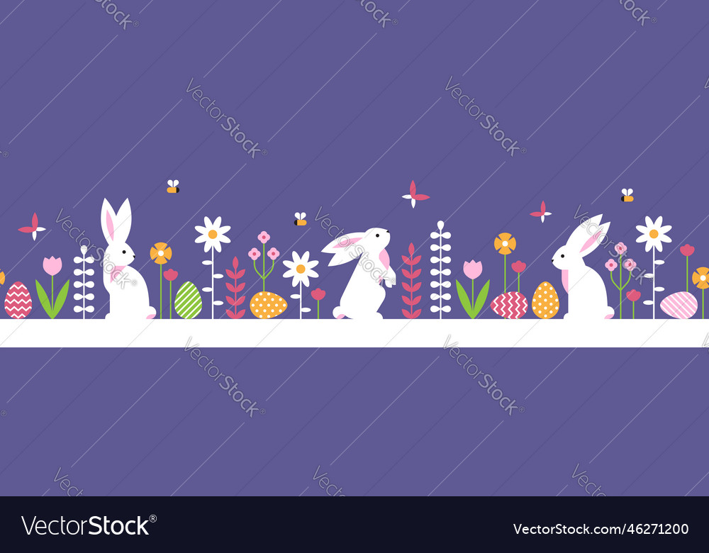 Easter horizontal seamless pattern Royalty Free Vector Image
