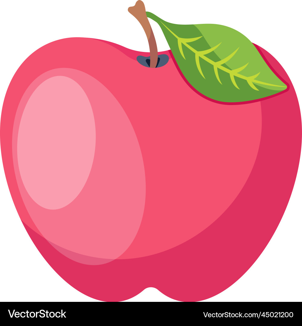 Get a 2d icon of apple Royalty Free Vector Image