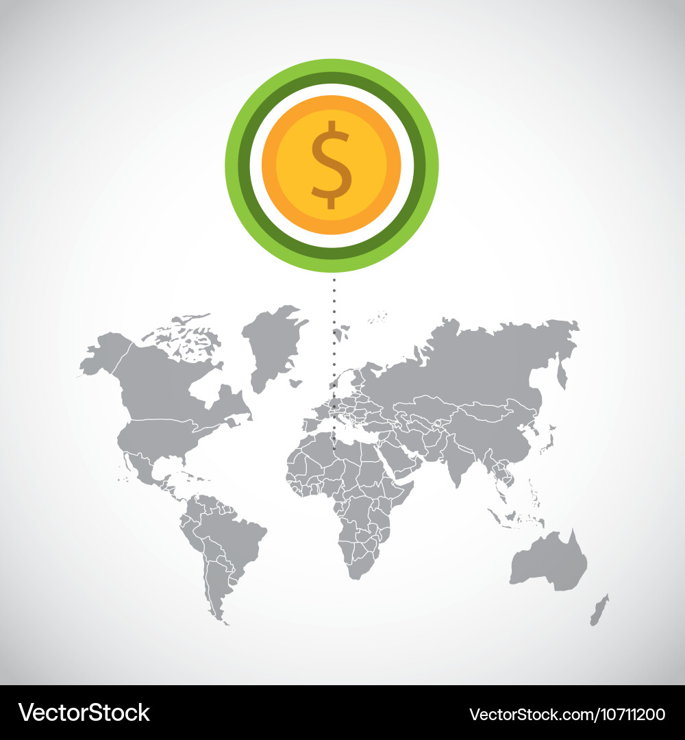 Global economy planet concept Royalty Free Vector Image
