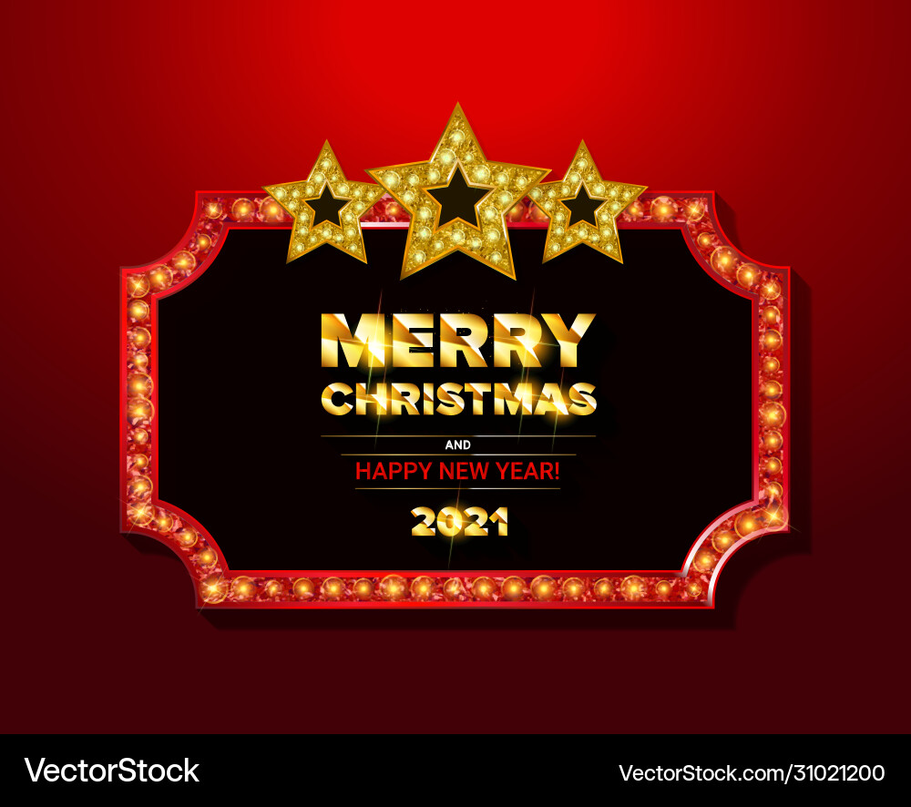 Red greeting card with christmas Royalty Free Vector Image