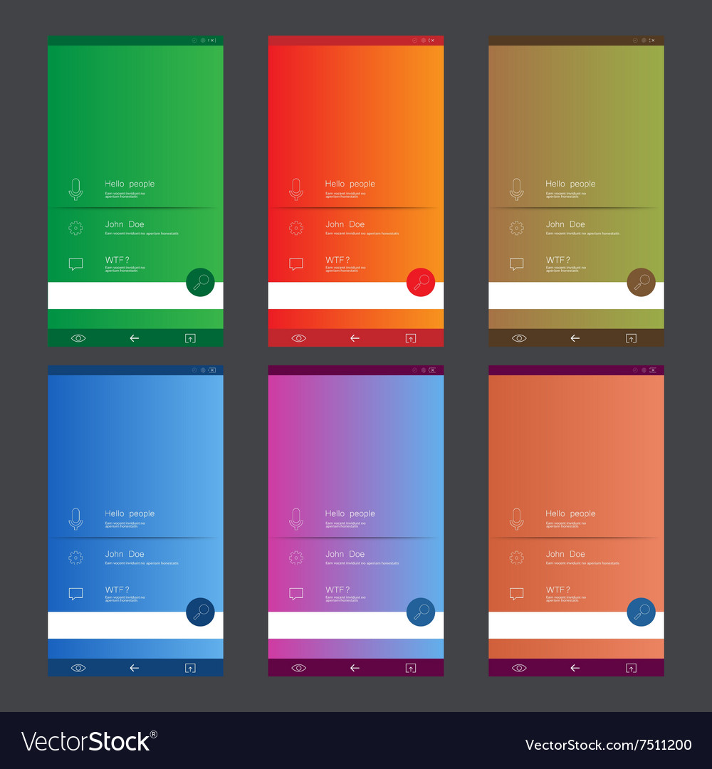Set Of User Interface Templates To Date Design Vector Image